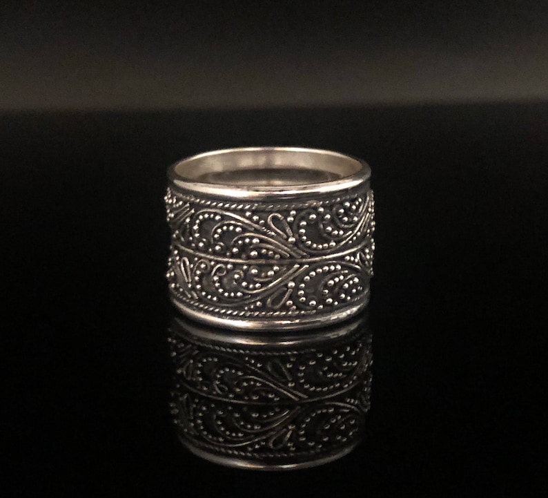 Beaded Bali Ring // Bali Pattern Handmade Ring // Beaded - Etsy