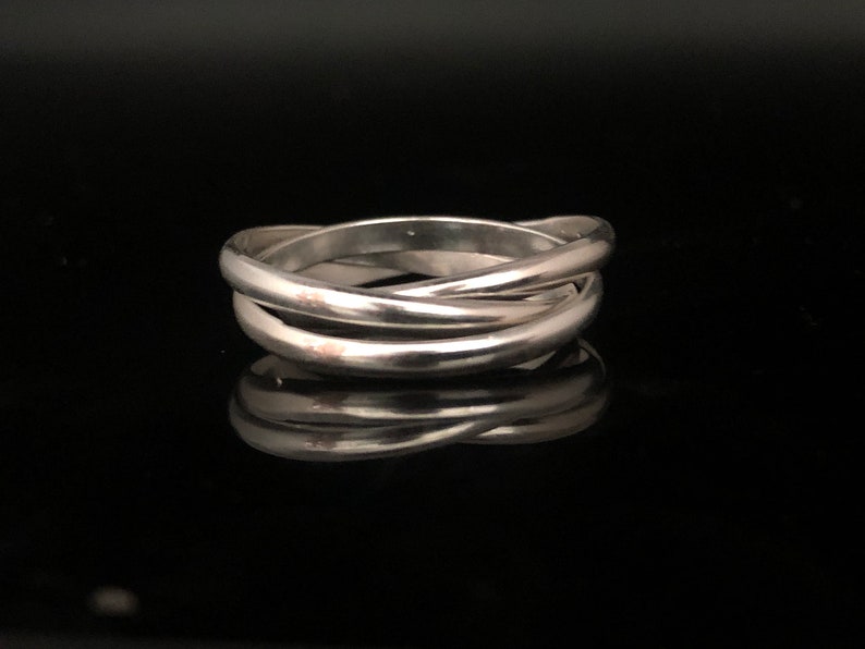 Triple Band Ring Set // 925 Sterling Silver // Set of 3 - Etsy