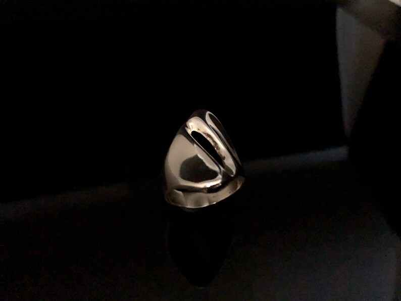 Contemporary Silver Ring // 925 Sterling Silver // Hand Cast | Etsy