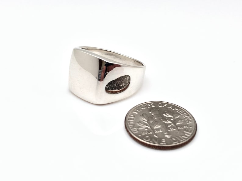 Silver Signet Ring // 925 Sterling Silver // Men's Silver | Etsy