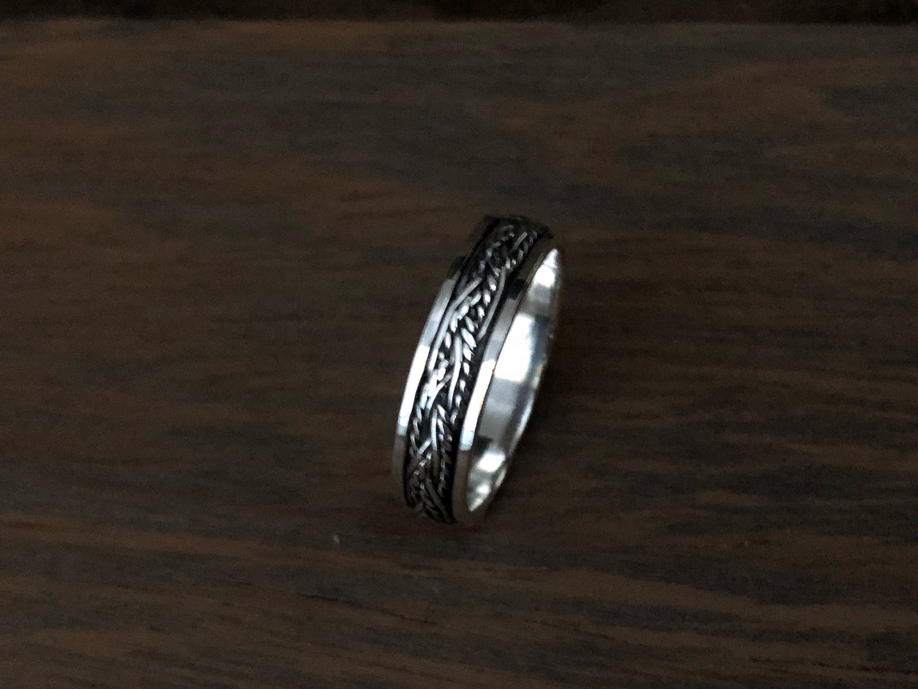 Rope Spin Ring // Silver Spin Ring // 925 Sterling Silver | Etsy