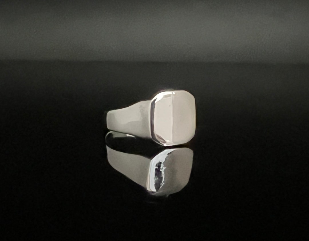Signet Ring // 925 Sterling Silver // Men's Silver Ring // Unisex ...