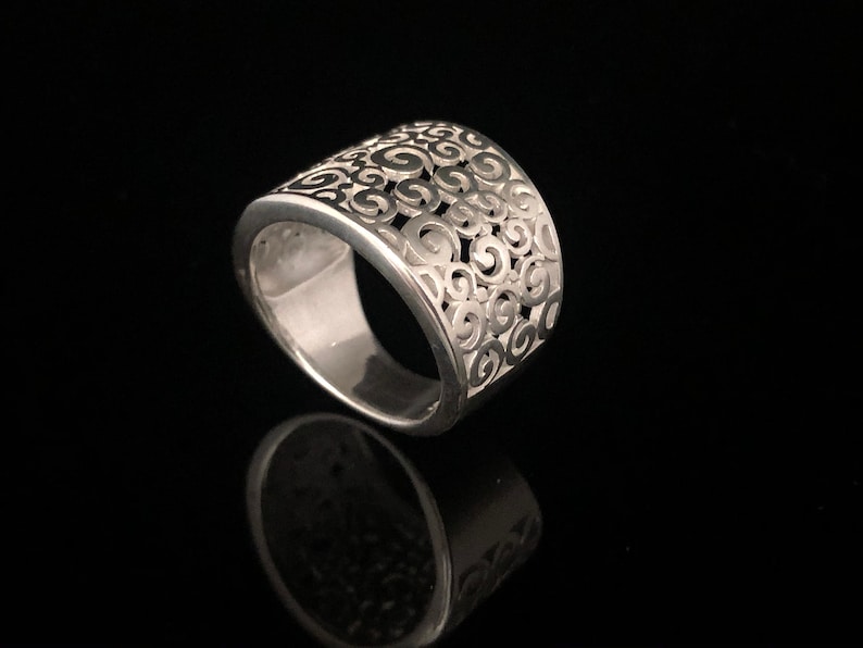 Silver Filigree Ring // 925 Sterling Silver - Etsy