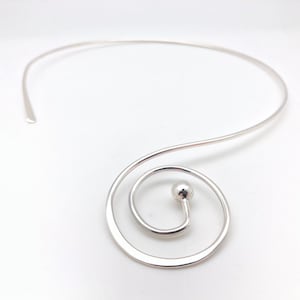 Swirl Design Silver Wire Choker - Silver Wire Choker - 18 Inches - 925 ...
