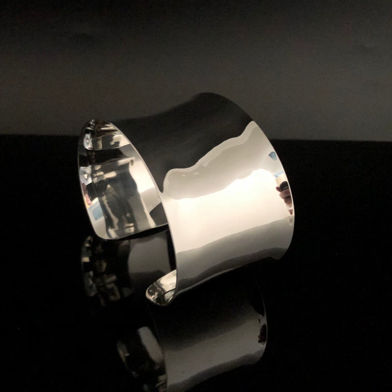 Wide Silver Cuff - Etsy