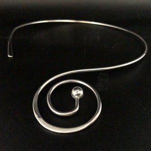 Swirl Design Silver Wire Choker - Silver Wire Choker - 18 Inches - 925 ...