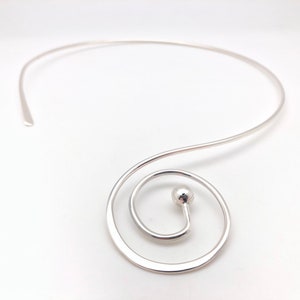 Swirl Design Silver Wire Choker - Silver Wire Choker - 18 Inches - 925 ...