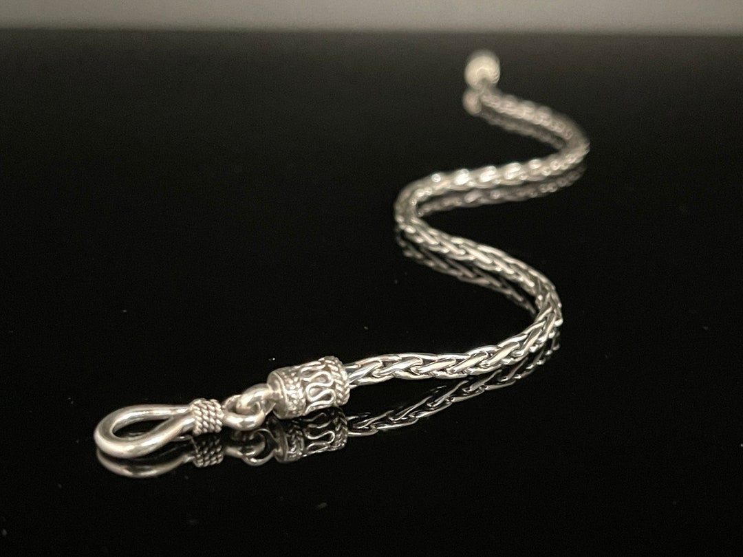 Bali Bracelet Wheat Chain // 925 Sterling Silver // 7 to 9 Inches - Etsy