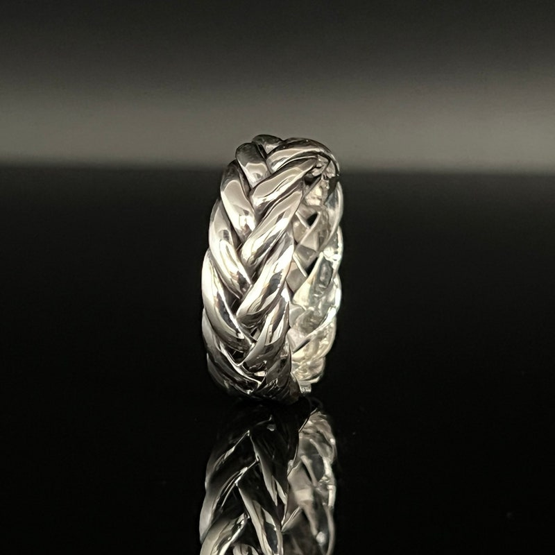 Silver Braided Ring - Etsy
