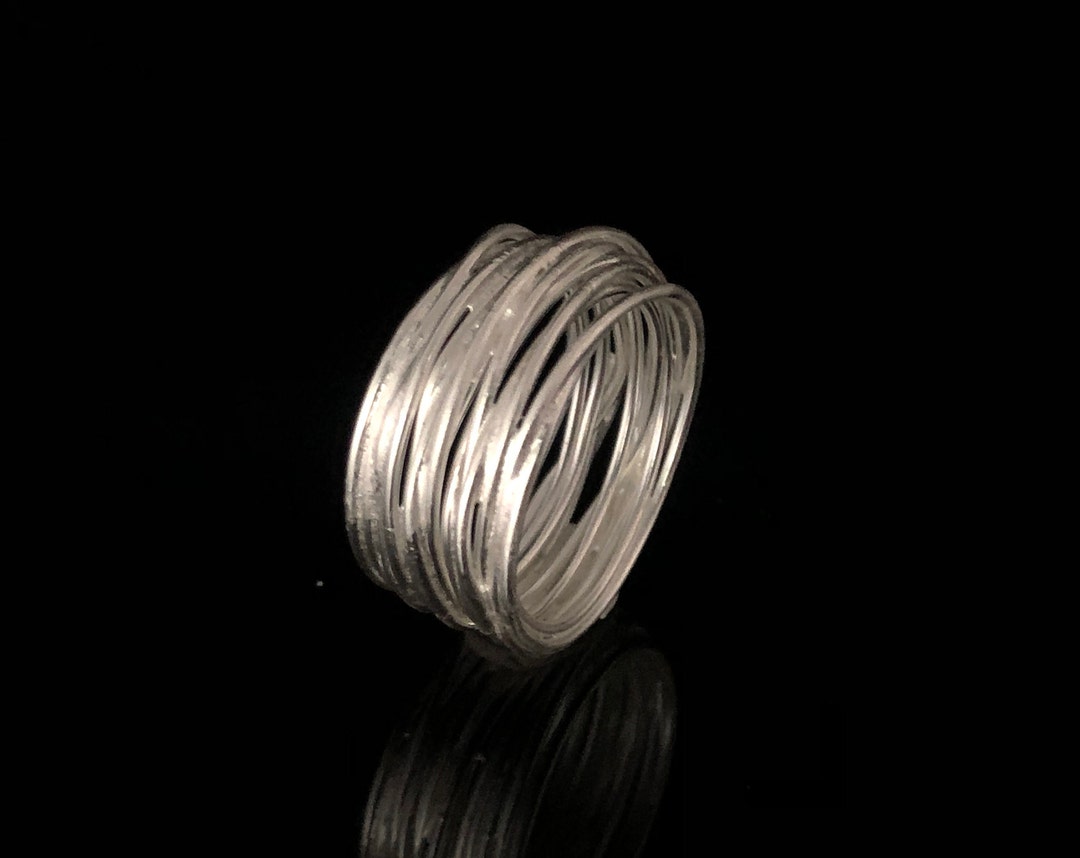 Handmade Wrapped Silver Ring // 925 Sterling Silver // Size 6, 7, 8, 9 ...