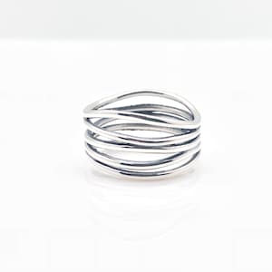 Multi-band Silver Ring // Women's Silver Ring // Sterling Ring // 925 ...