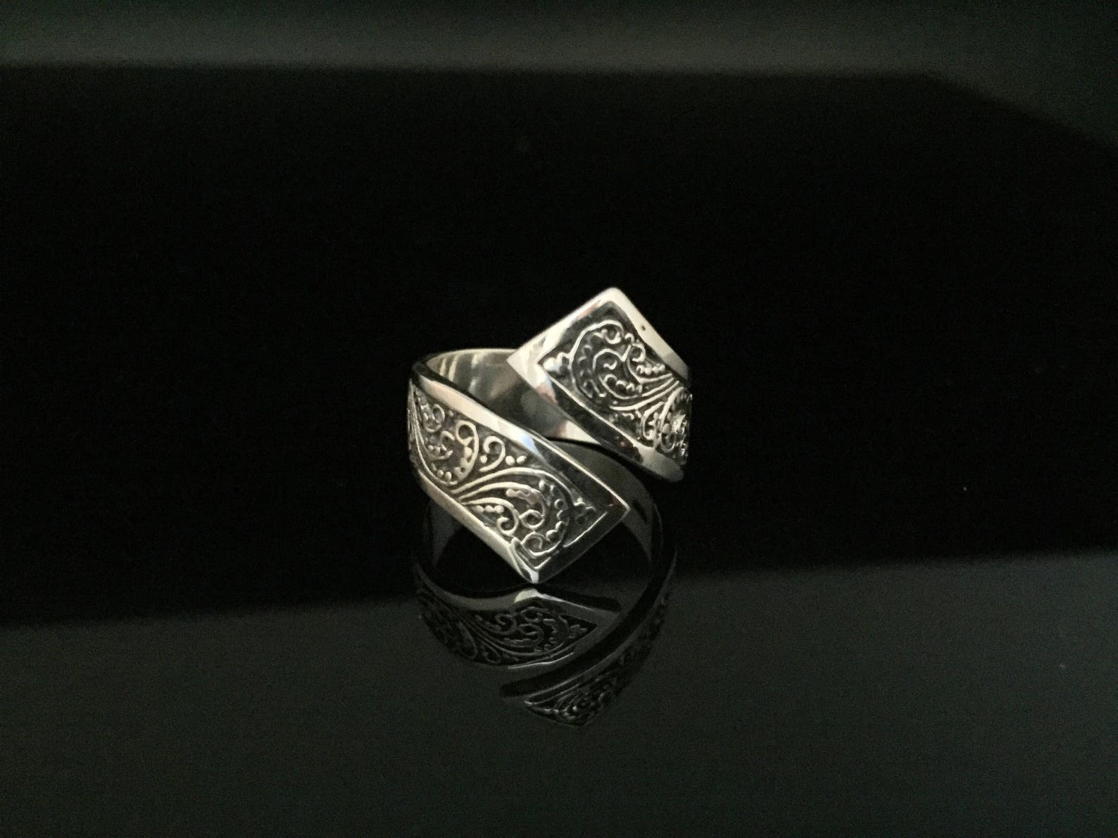 Hand Beaded Bali Ring // 925 Sterling Silver // Wrap Around - Etsy