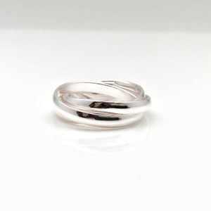 Three Band Rolling Ring // Triple Band Rolling Ring // 925 Sterling ...
