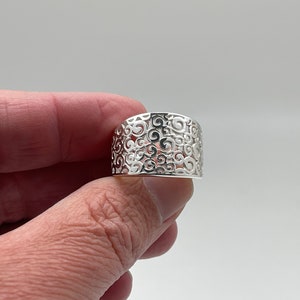 Sterling Silver Filigree Swirl Ring: High Polish Finish, Size 6 to 10 ...