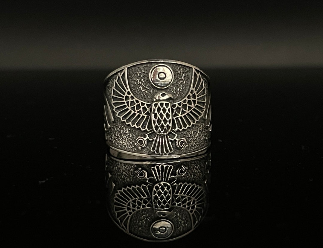 Silver Eagle Ring // 925 Sterling Silver // Oxidized Eagle Ring - Etsy