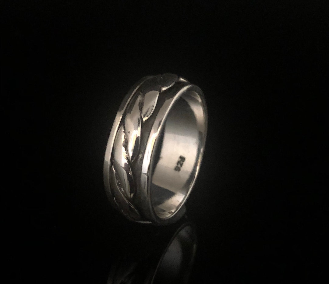 Rope Spinner Ring // Silver Spin Ring // Sterling Silver - Etsy