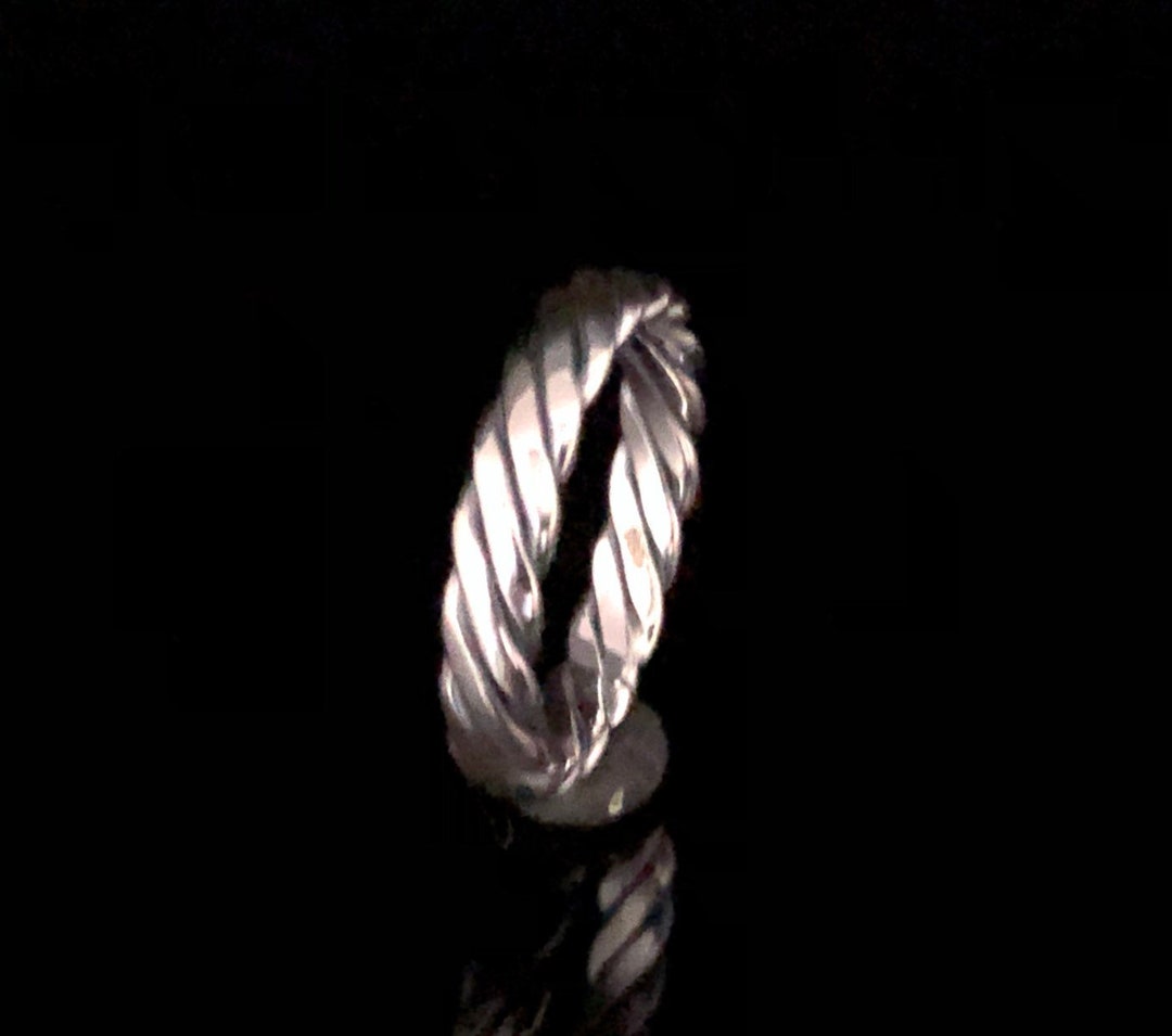 Braided Silver Ring // 925 Sterling Silver // Hand Braided Silver Ring ...