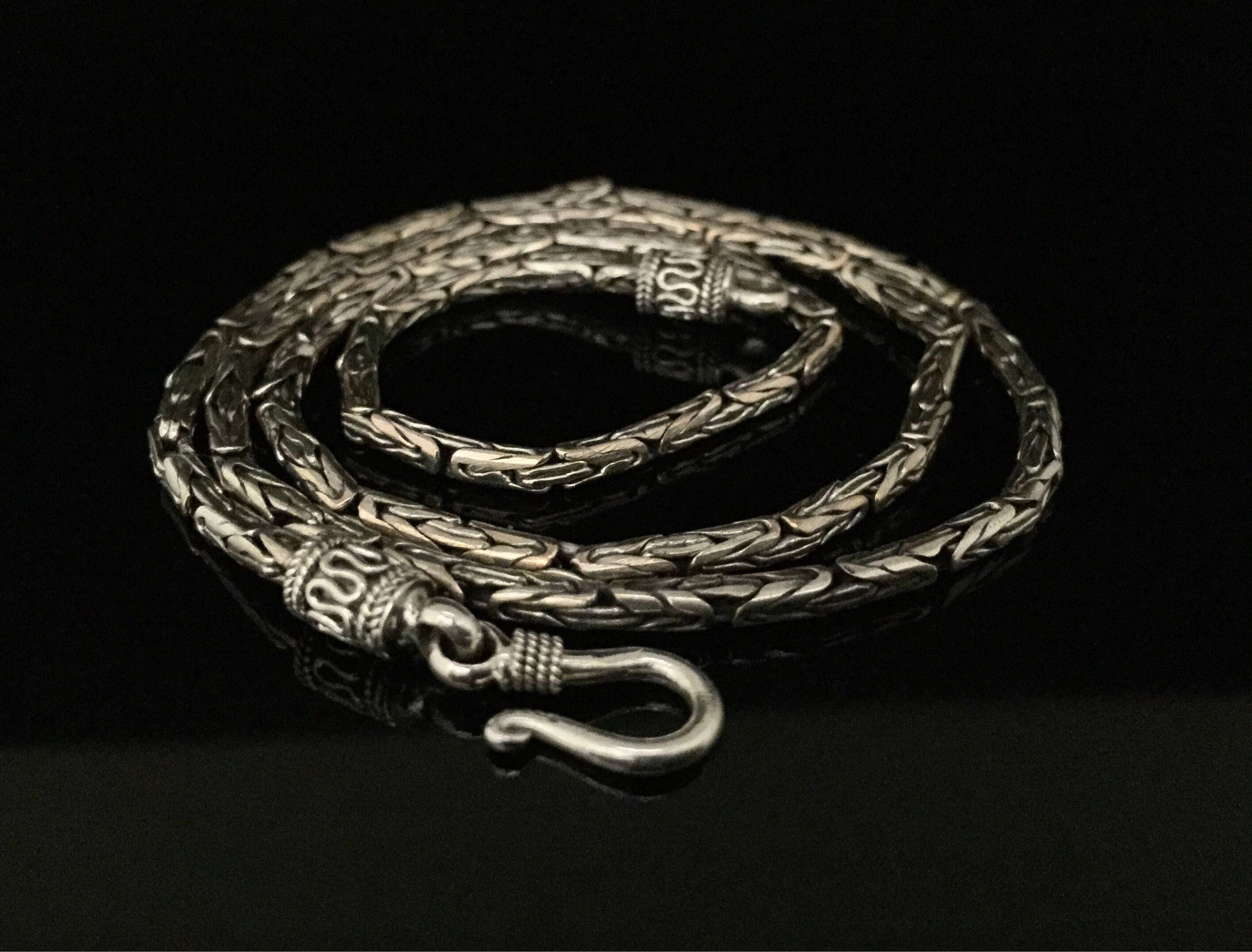 Bali Byzantine Chain // 925 Sterling Silver // 3mm Width // - Etsy UK
