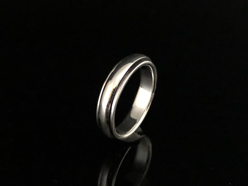 Single Band Spin Ring // Silver Spin Ring // Single Band | Etsy