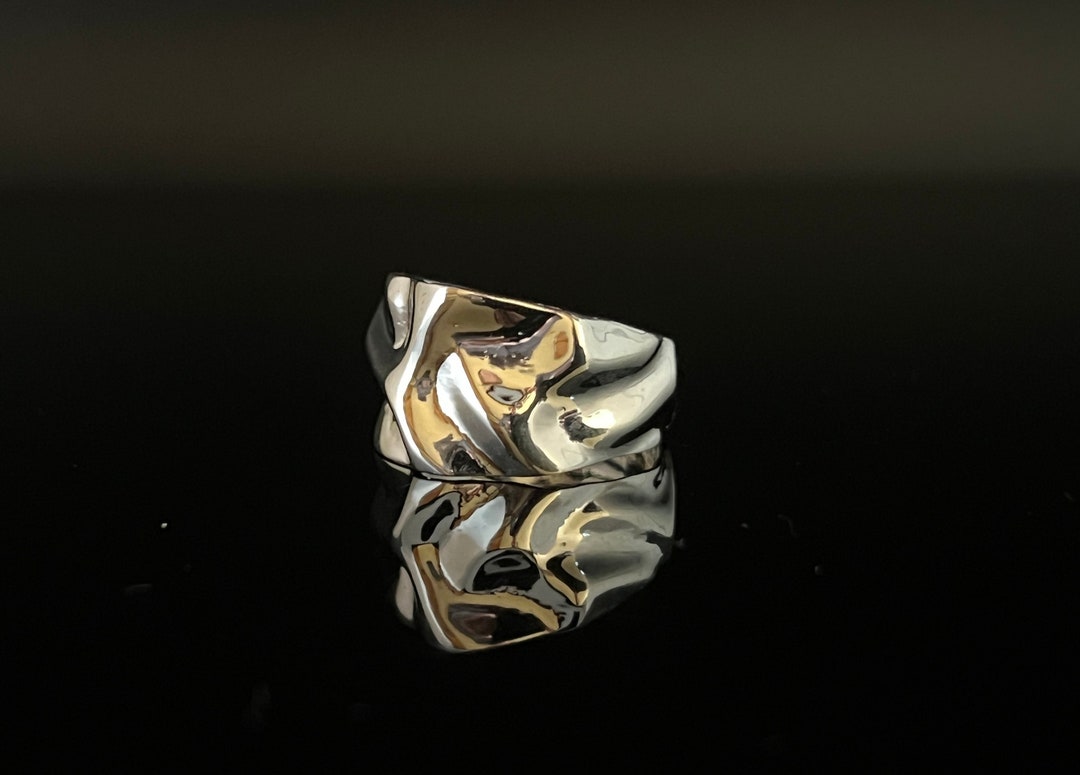 Hammered Sterling Silver Statement Ring // 925 Sterling Silver // Sizes ...