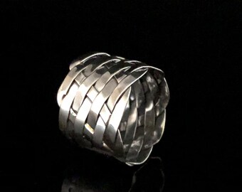 Silver Weave Ring - Etsy
