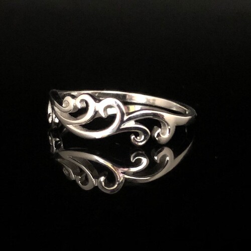 Swirls Ring Sterling Silver Sterling Silver Swirl Ring - Etsy
