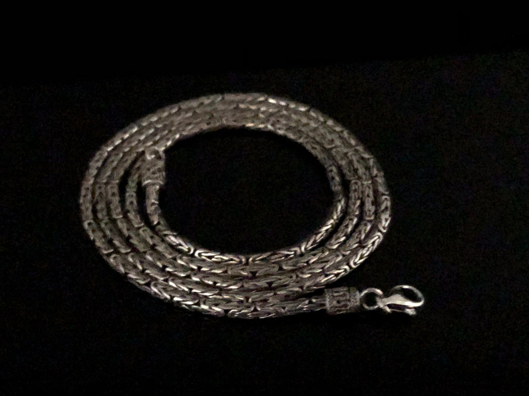 24 Inch Bali Byzantine Chain // Traditional Byzantine Chain // Silver ...