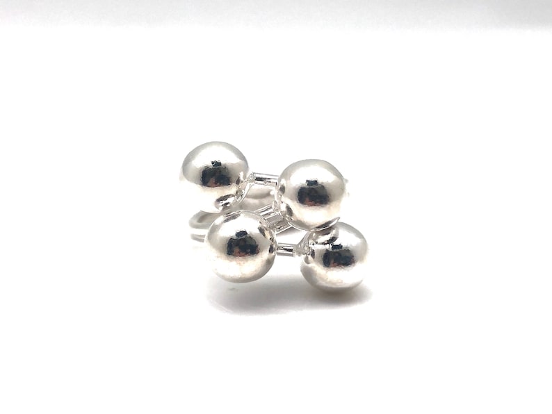 Silver Balls Ring 925 Sterling Silver Sterling Ball Ring | Etsy