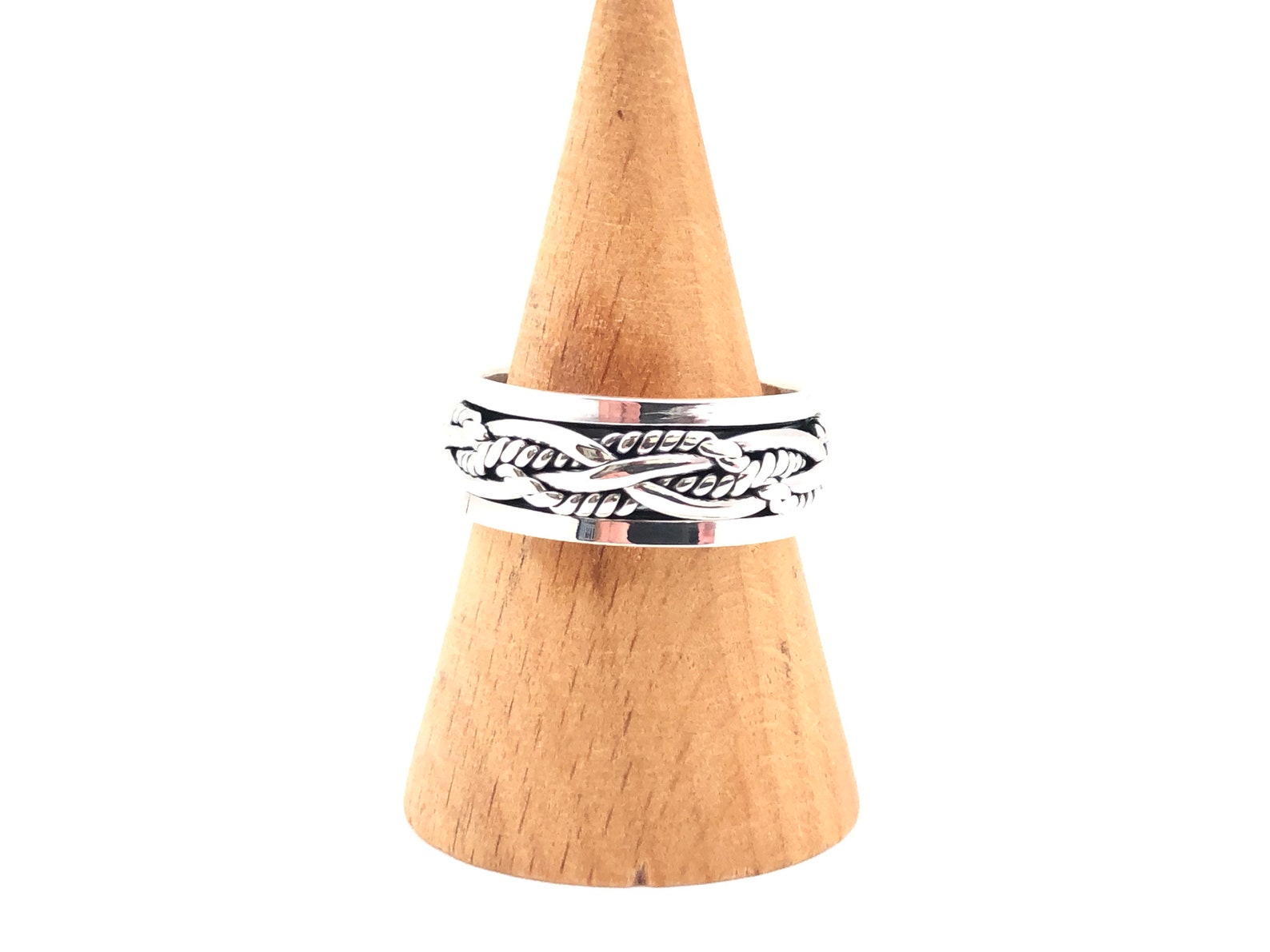 Rope Spin Ring // Sterling Silver 925 // Men's Silver Band - Etsy