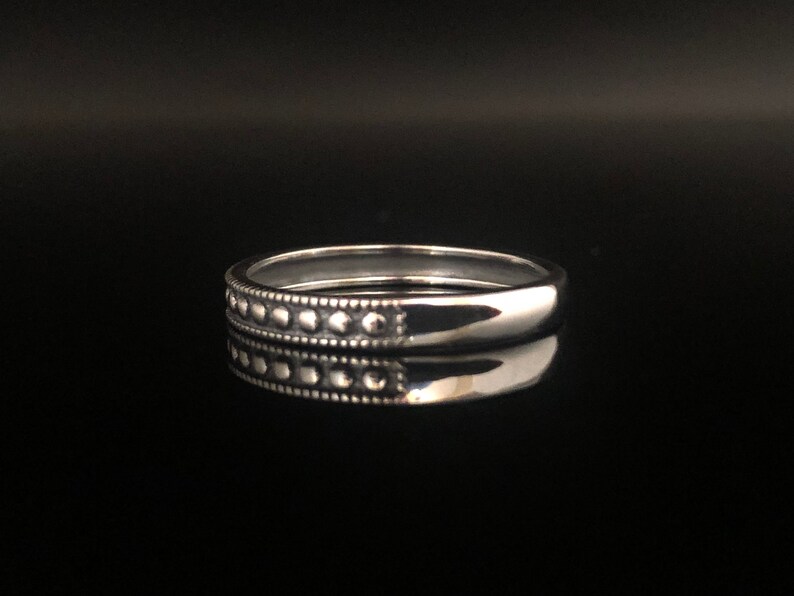 Thin Beaded Bali Ring // Thin Bali Ring // Thin Bali Silver - Etsy