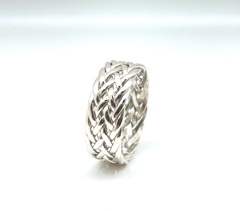 Basket Weave Silver Ring // 925 Sterling Silver // High Polished - Etsy