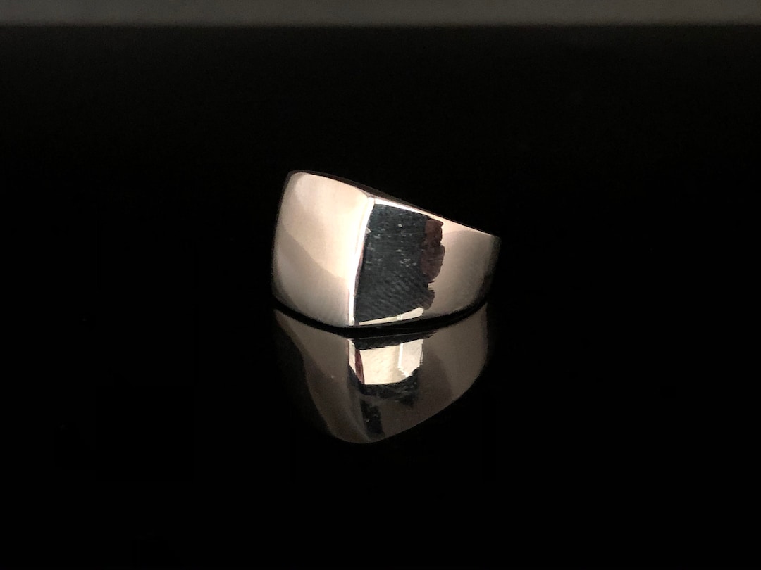 Silver Signet Ring // 925 Sterling Silver // Men's Silver Ring ...
