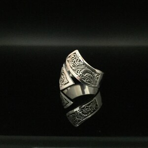 Hand Beaded Bali Ring // 925 Sterling Silver // Wrap Around Sterling ...