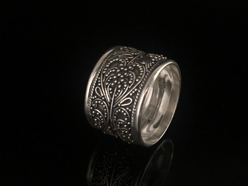 Beaded Bali Ring // Bali Pattern Handmade Ring // Beaded | Etsy