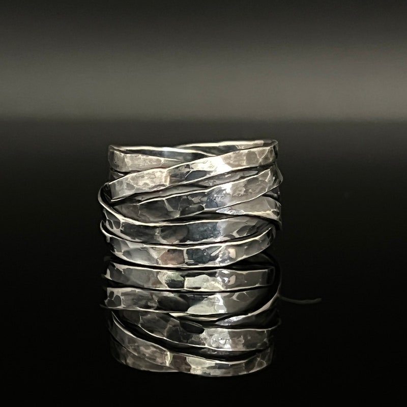 Rustic Silver Ring - Etsy