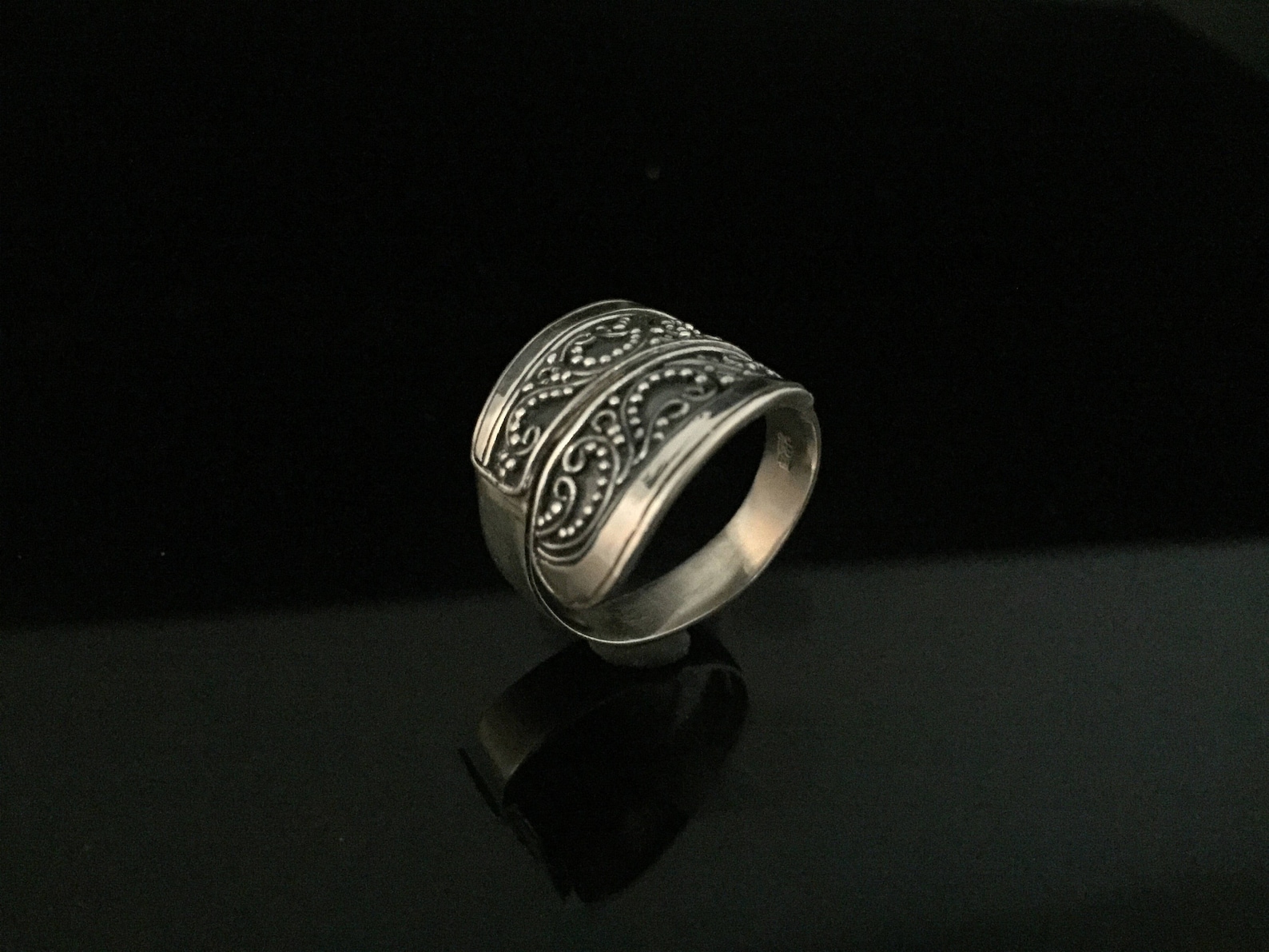 Beaded Bali Ring // 925 Sterling Silver // Wrap Around | Etsy