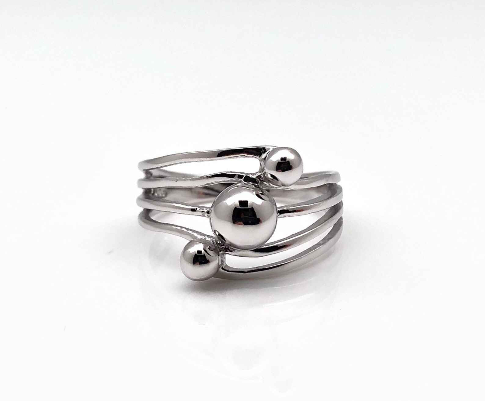 Silver Ball Ring // Sterling Silver // Sterling Ball Ring // - Etsy