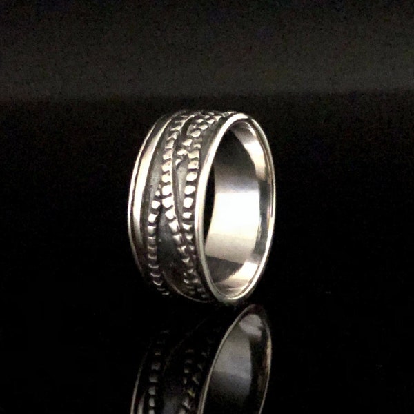 Oxidized Silver Ring - Etsy