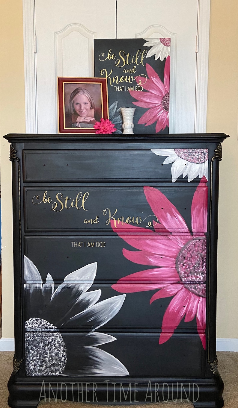 Custom Painted Mermaid Dresser: Vintage Bedroom Furniture - Etsy