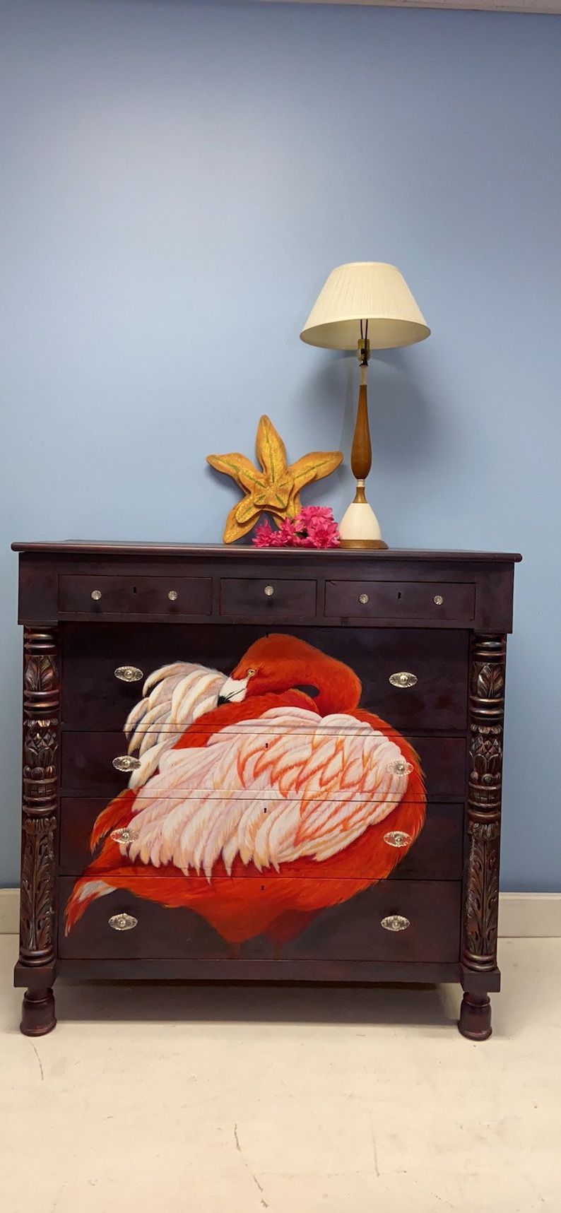 Custom Painted Mermaid Dresser: Vintage Bedroom Furniture - Etsy
