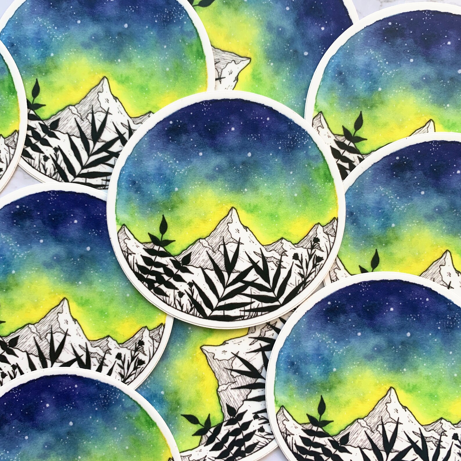 Tropical Galaxy Sticker, Nature Sticker, Vinyl Sticker, Die Cut Sticker ...