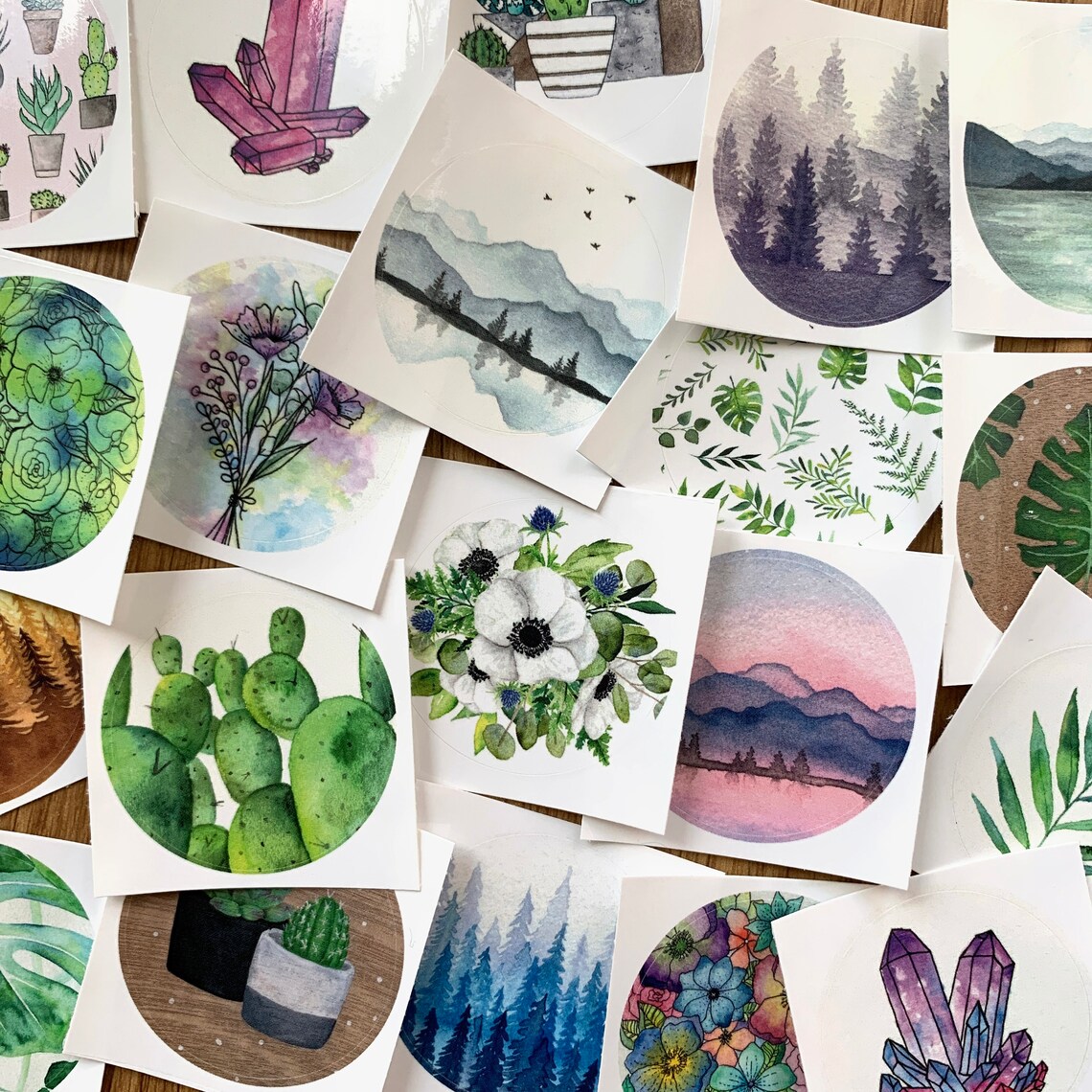 Nature Stickers Sticker Grab Bag Sticker Set Mountain - Etsy