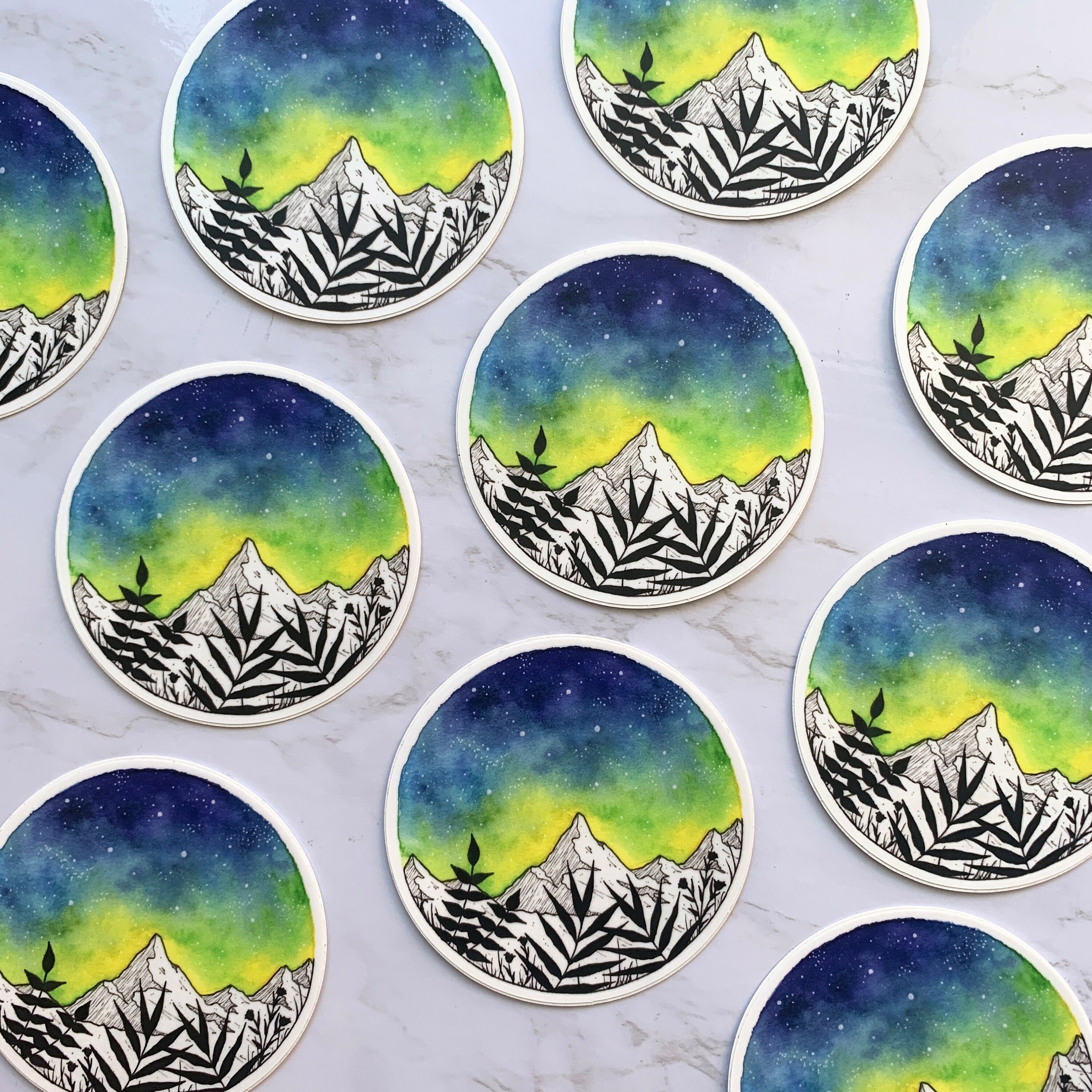 Tropical Galaxy Sticker, Nature Sticker, Vinyl Sticker, Die Cut Sticker ...