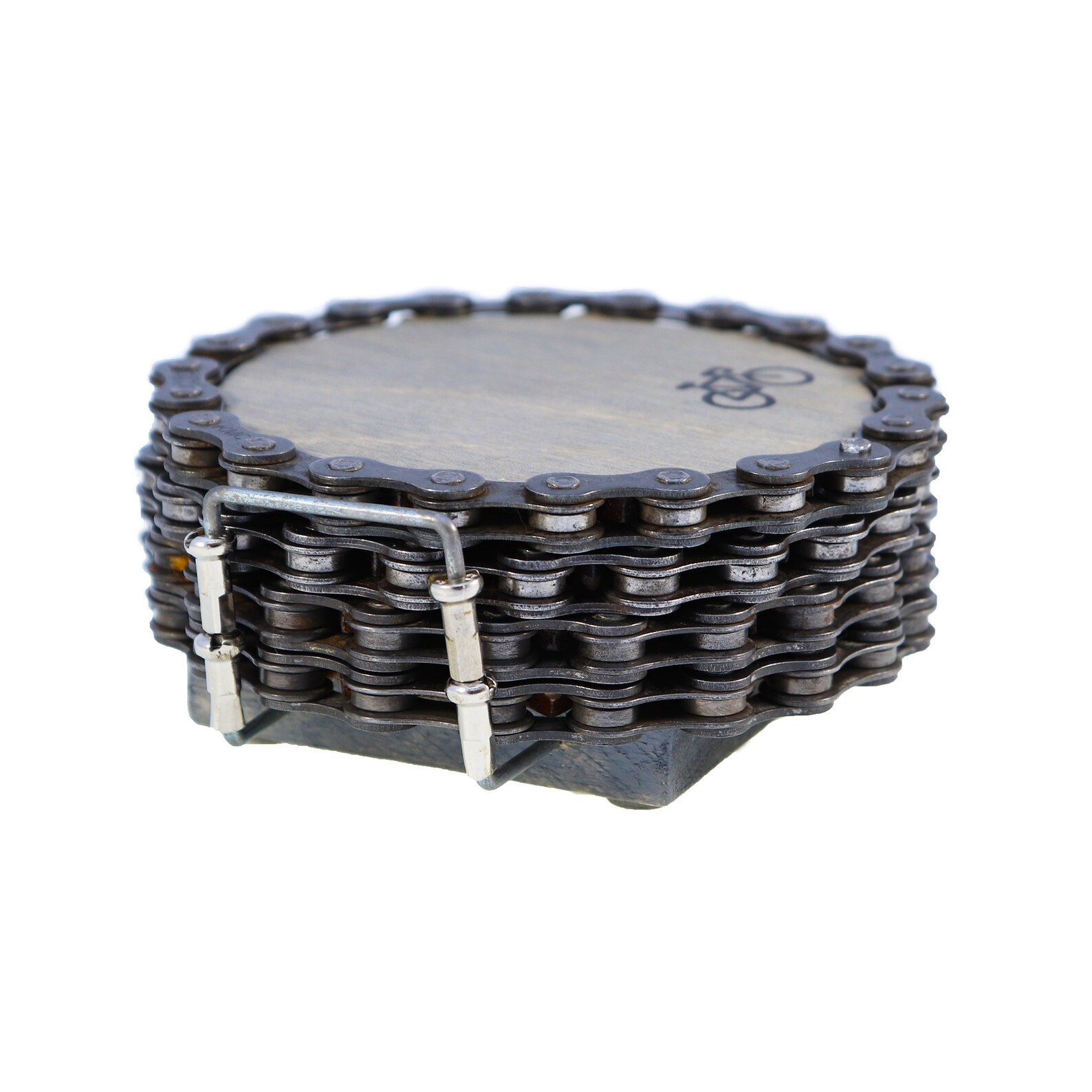 Repurposed Bike Chain Coasters Gift Set Cyclist | Etsy