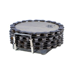 Repurposed Bike Chain Coasters Gift Set Cyclist - Etsy