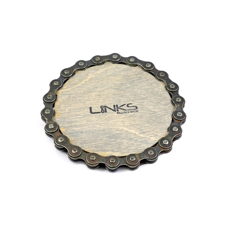 Repurposed Bike Chain Coasters Gift Set Cyclist - Etsy