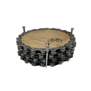 Bike Chain Coasters, Upcycled Bike Parts, Industrial Coasters, Metal ...