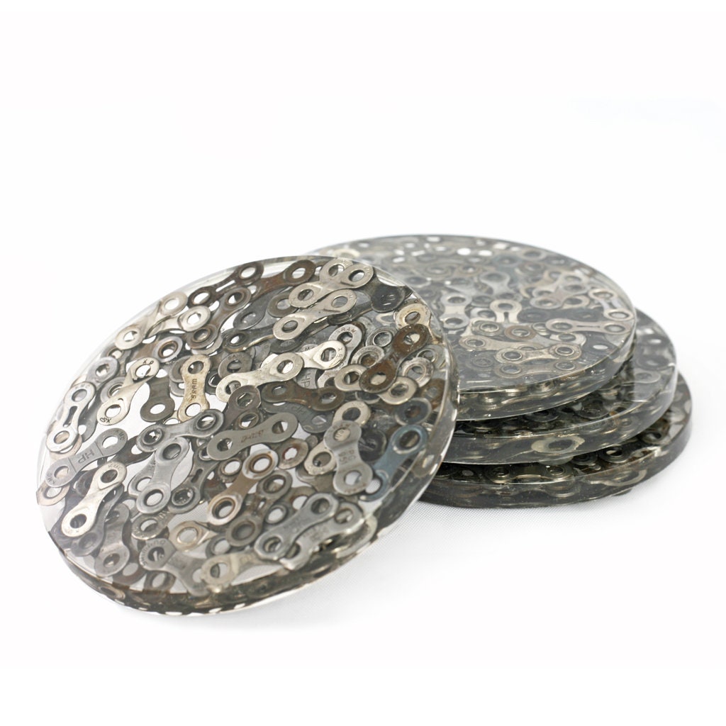 Bike Chain Coasters Gift Set Christmas Secret Santa | Etsy