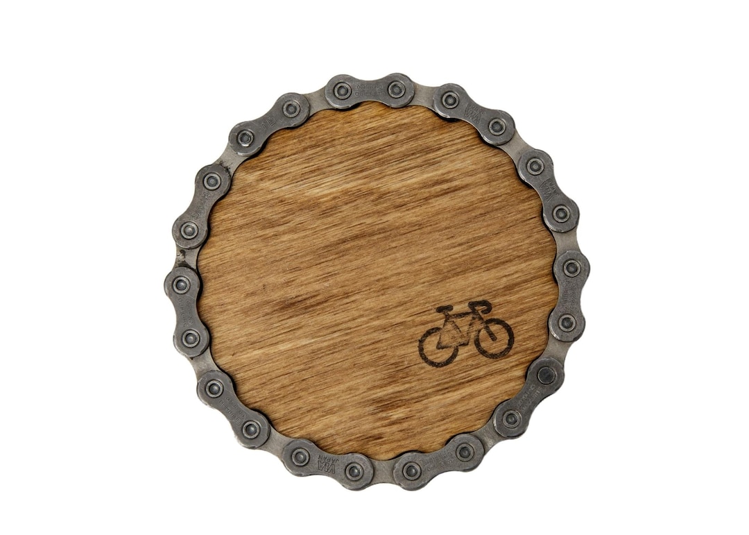 Bike Chain Coasters, Upcycled Bike Parts, Industrial Coasters, Metal ...