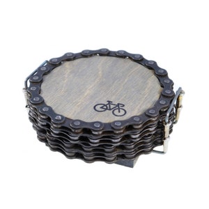 Repurposed Bike Chain Coasters Gift Set Cyclist - Etsy